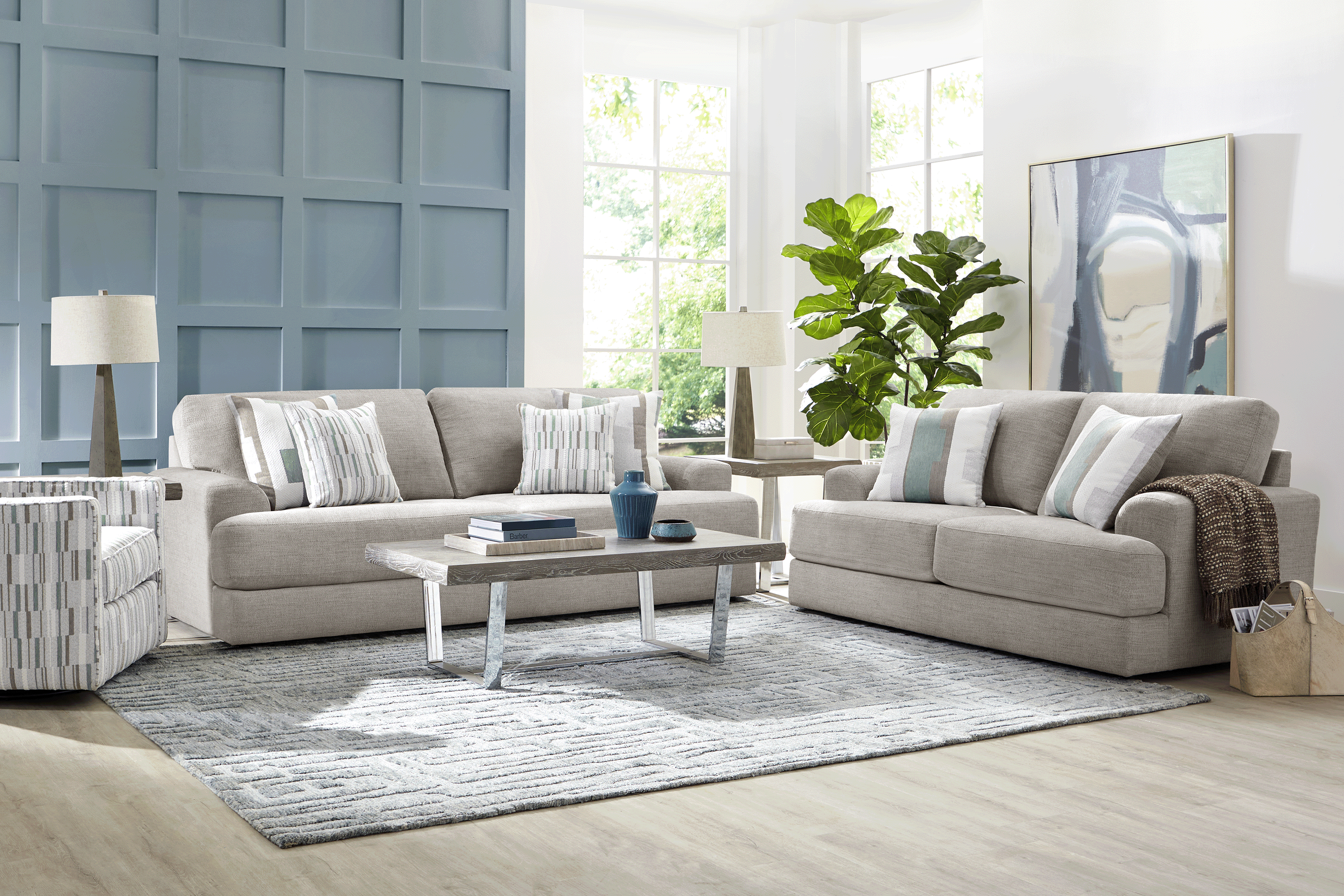 Brisbane Gray Chenille Fabric Sofa | Rooms to Go