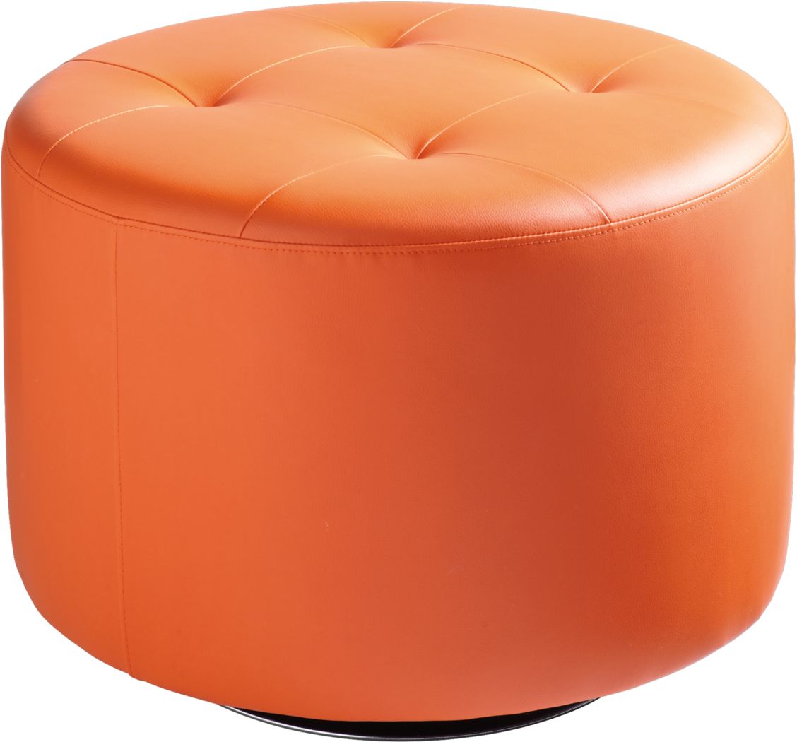 Domani Orange Large Ottoman - Rooms To Go