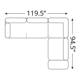 Stamford Bridge Denim Blue Chenille Fabric 2 Pc With Chaise Right Arm ...