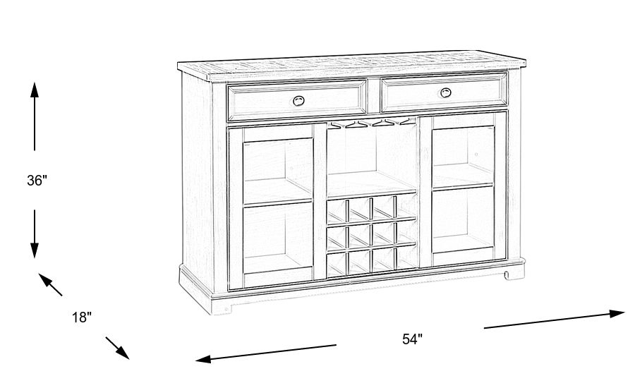 Keston White Server - Rooms To Go