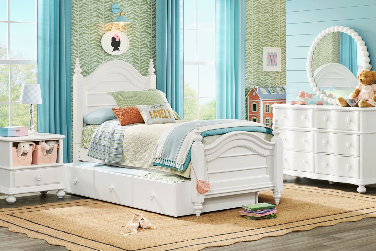 San Simeon White Colors,White Round Mirror - Rooms To Go