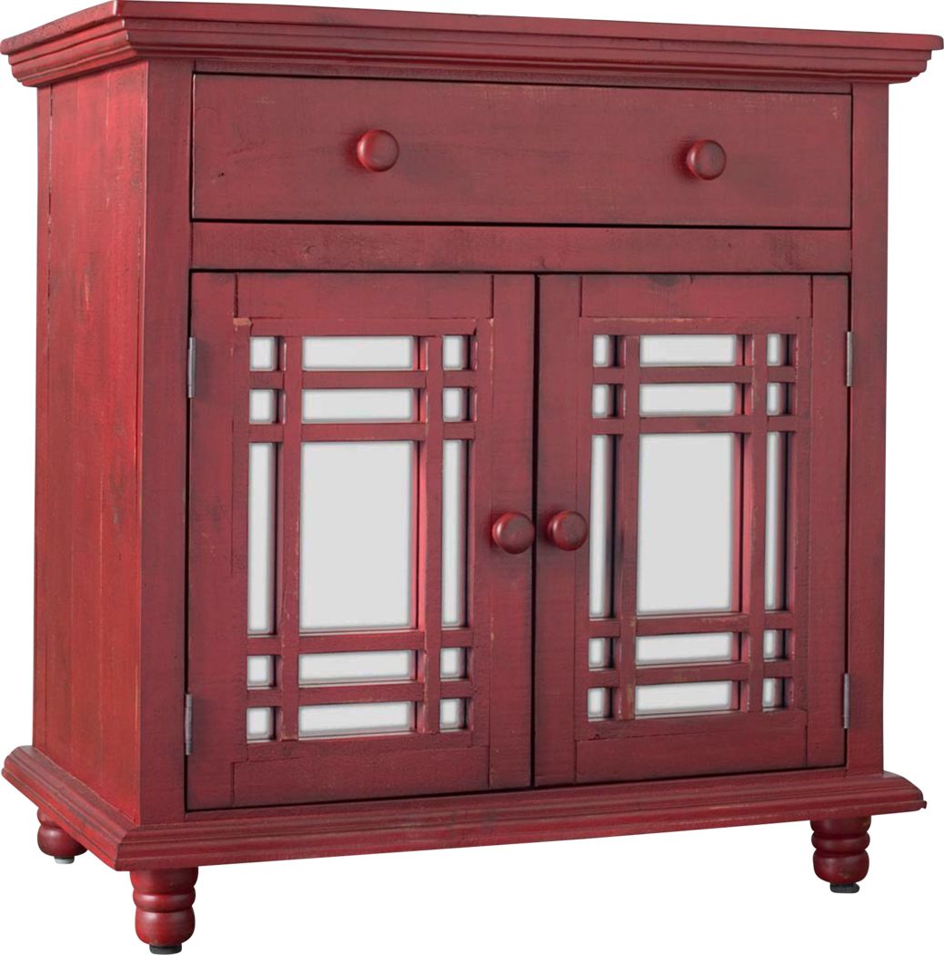 Kristansand Red Accent Cabinet - Rooms To Go