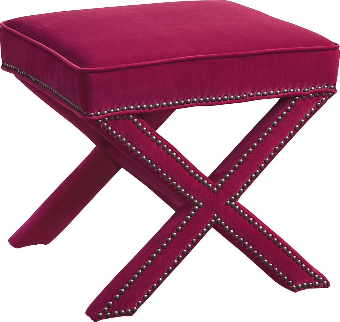 Lanier Hot Pink Ottoman - Rooms To Go