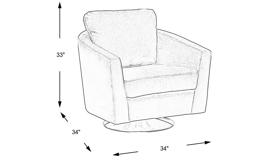 Largo Drive Gray Swivel Chair - Rooms To Go