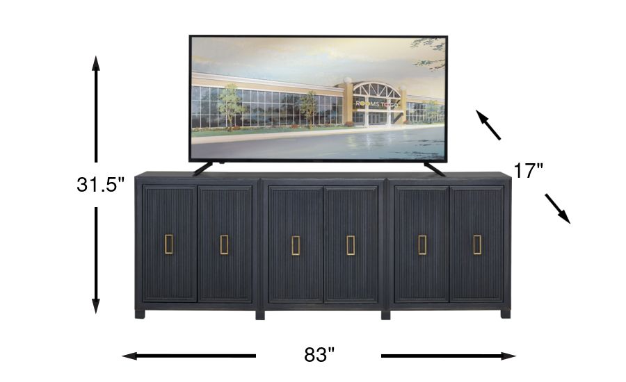 Manor Bridge Blue 83 in. Console - Rooms To Go