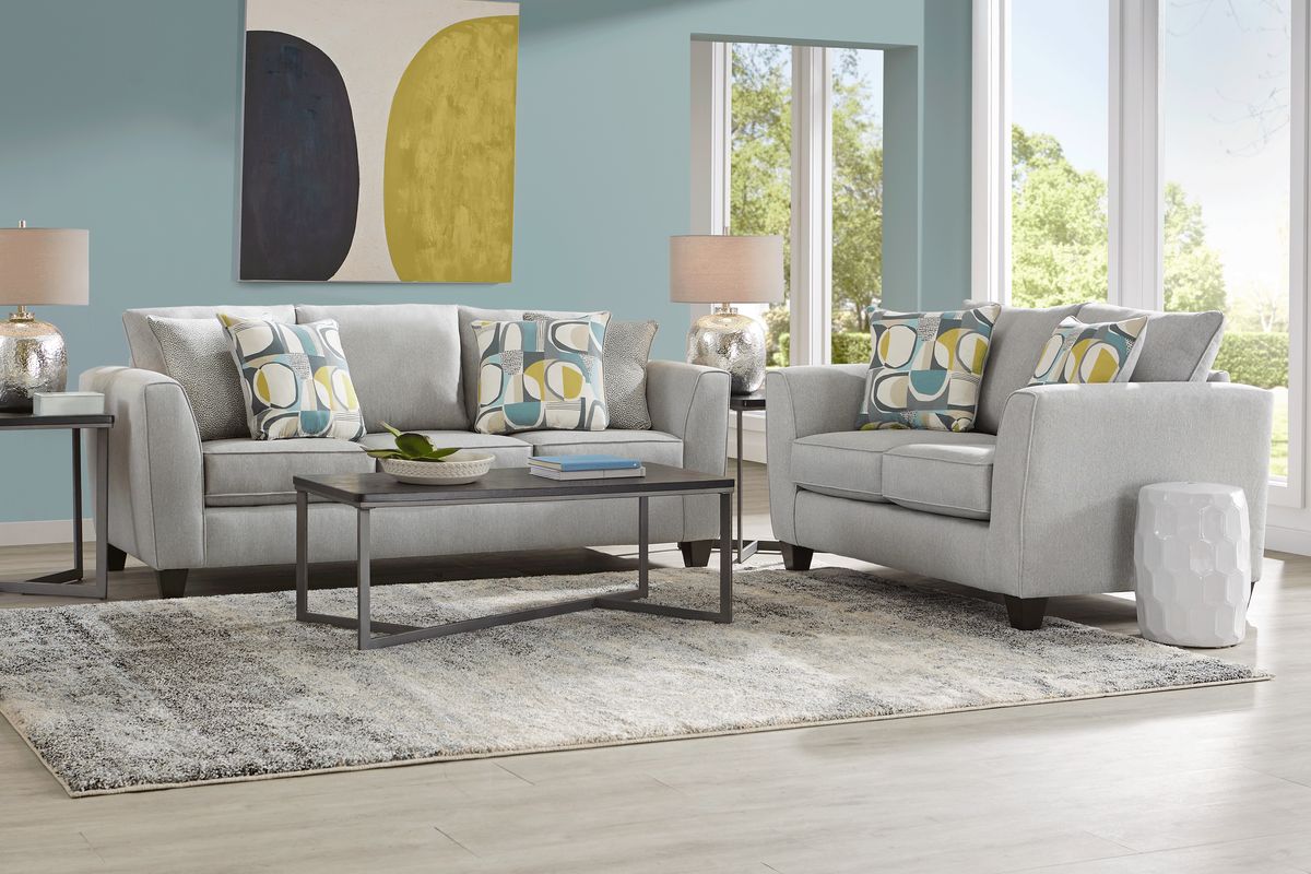 Marisol Bay Spa Blue Woven Sleeper Sofa - Rooms To Go