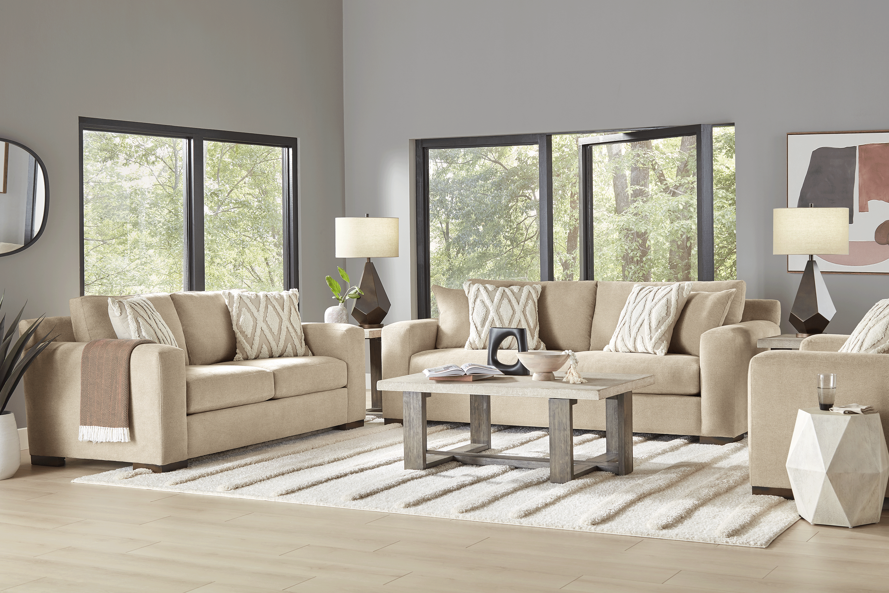 Sanger Gray 3 Pc Table Set | Rooms to Go