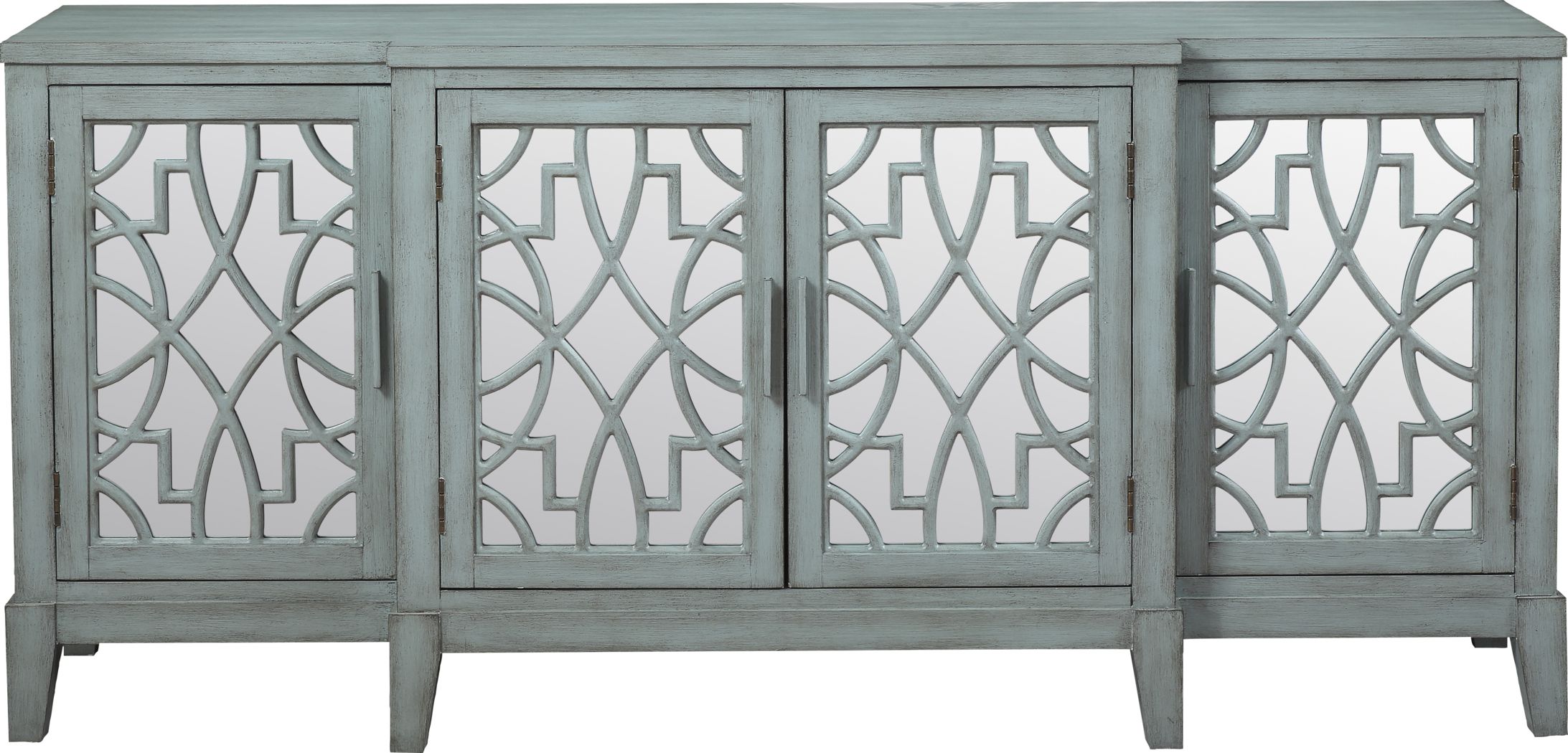 Minetta Teal 72 in. Credenza - Rooms To Go