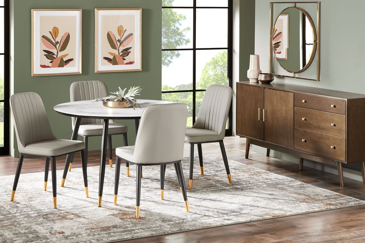 Portland Square Gray Side Chair - Rooms To Go