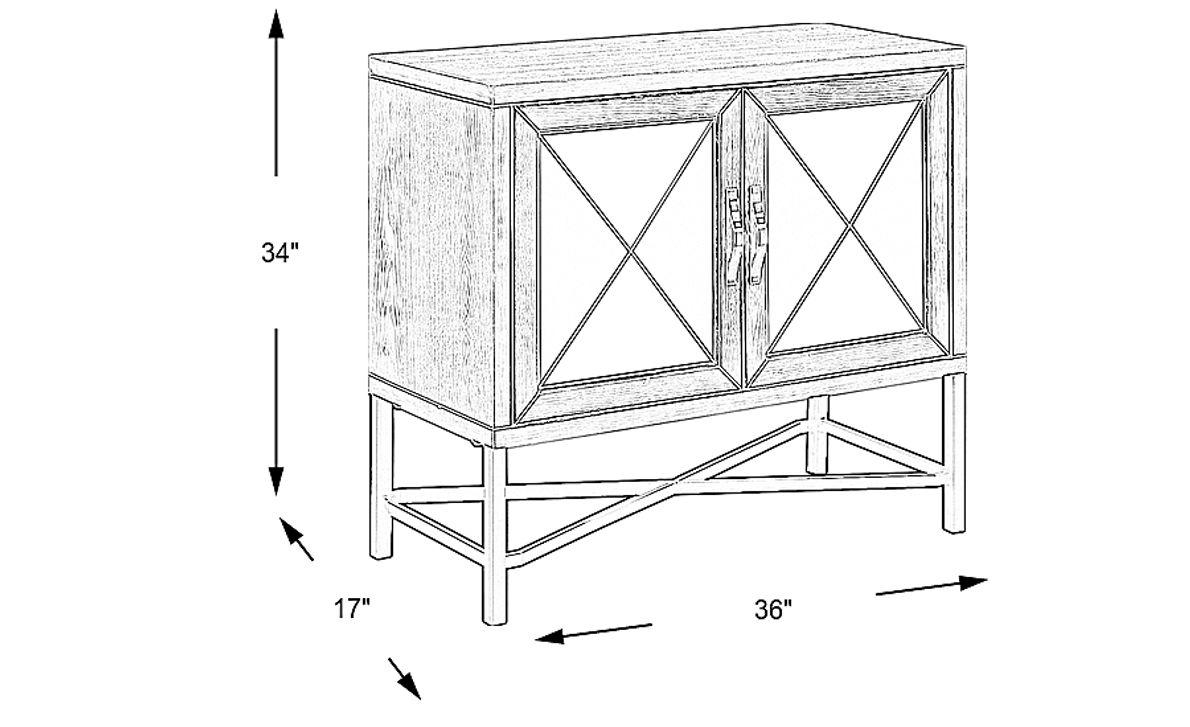 A Better Perspective Off White Two Door Accent Cabinet - Rooms To Go