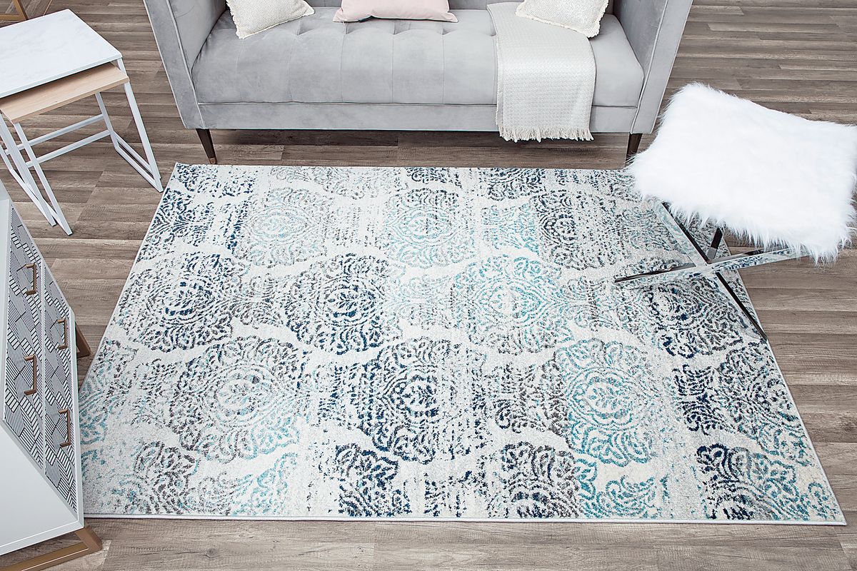 Aadrita Blue Rug | Rooms to Go