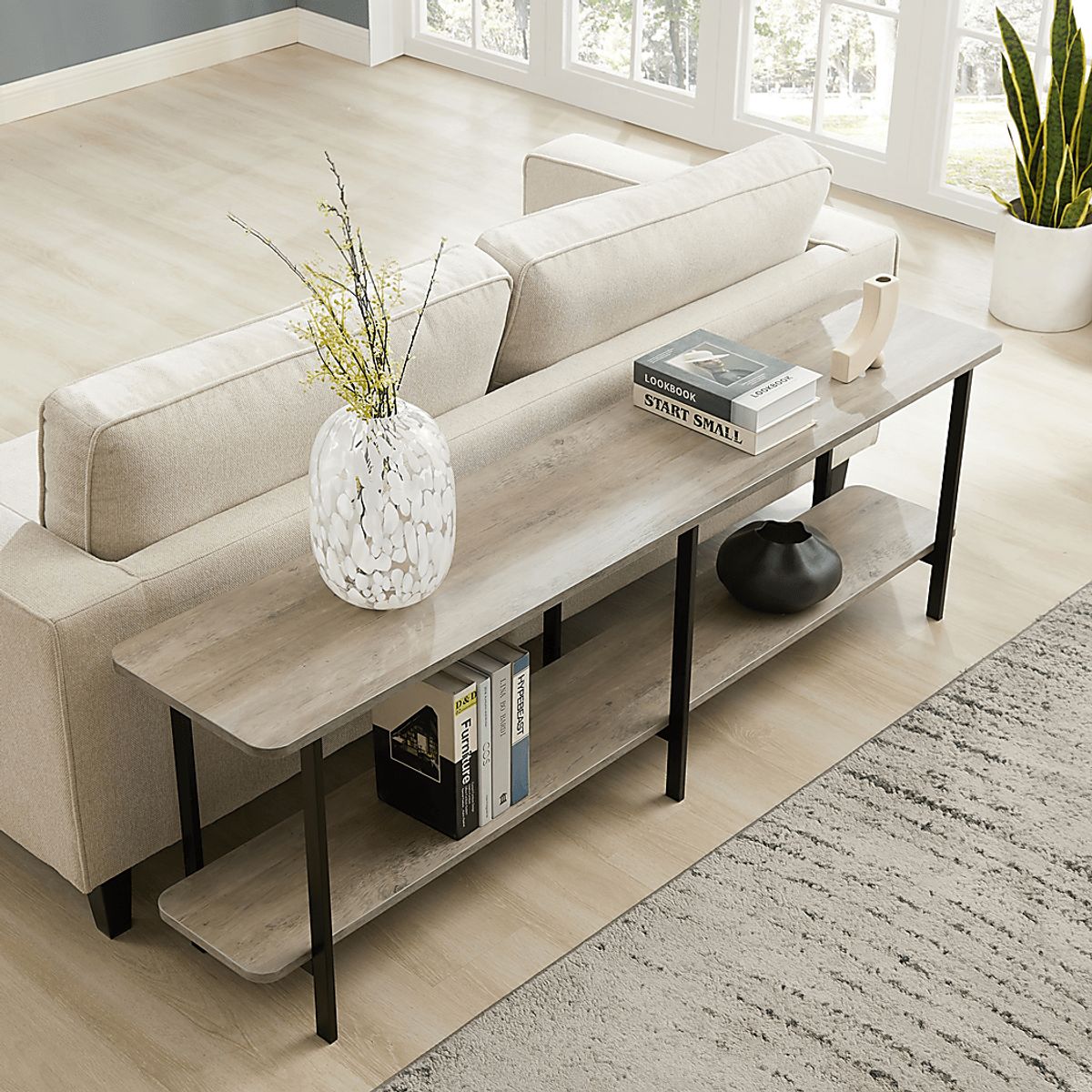 Aardvark Walk Gray 71" Console | Rooms to Go