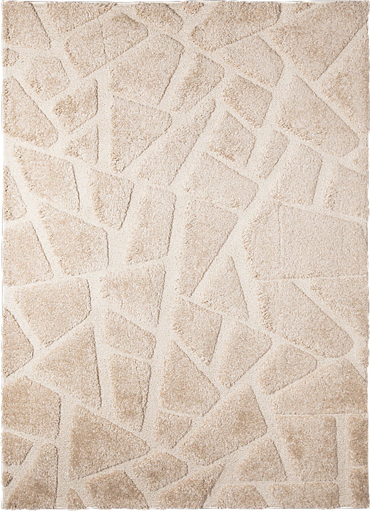 Aaren Cream Beige Rug | Rooms to Go