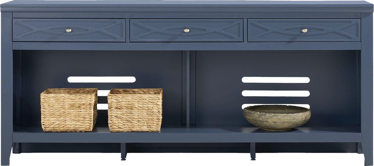 Abbie II Blue Colors 77 In Console | Rooms to Go