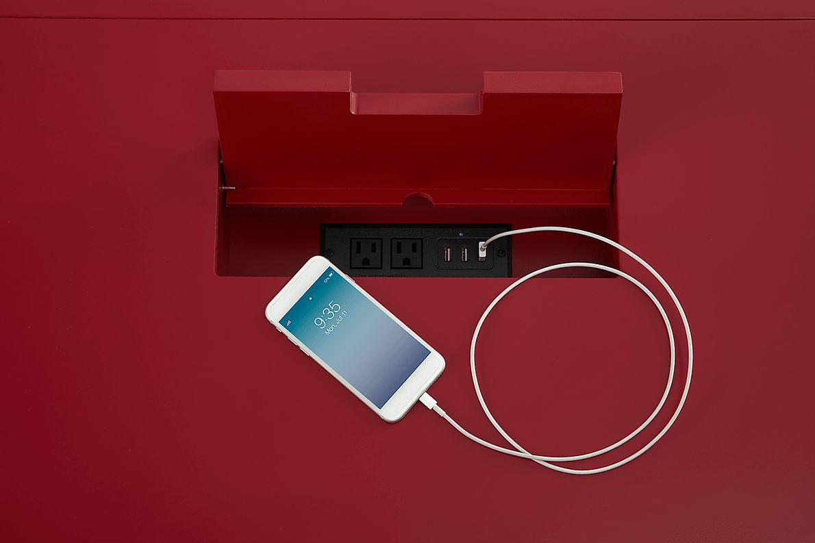 Abbie Red Writing Desk - Rooms To Go