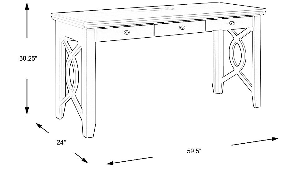 Abbie White Writing Desk - Rooms To Go