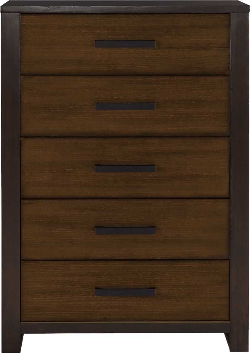 Abbott Hazelnut Dark Wood Chest - Rooms To Go