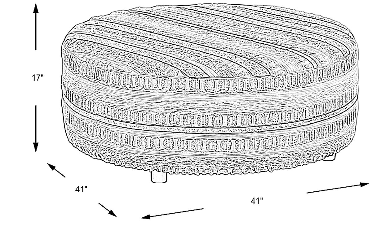 Aberlin Court Blue Fabric Cocktail Ottoman Rooms To Go