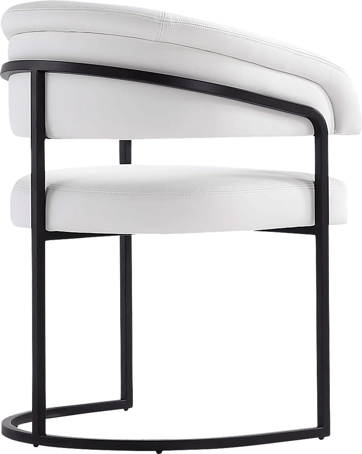 Absalom White Vinyl Fabric Arm Chair | Rooms to Go