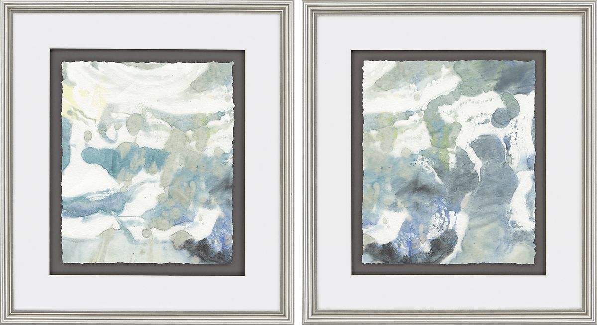 Absent Mind Blue Colors Set Of 2 Artwork | Rooms to Go