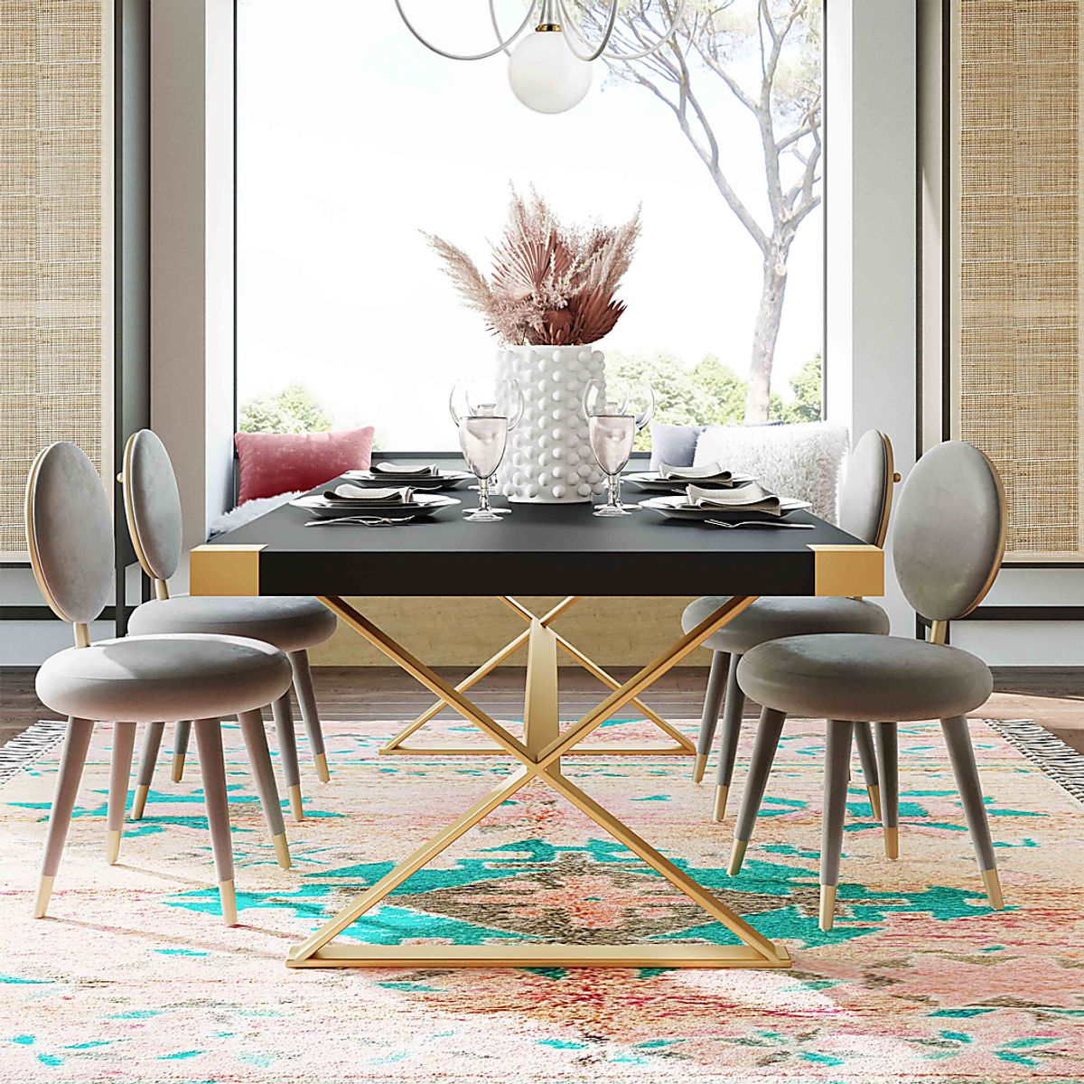 Acadamie Black Black,Colors Dining Table | Rooms to Go