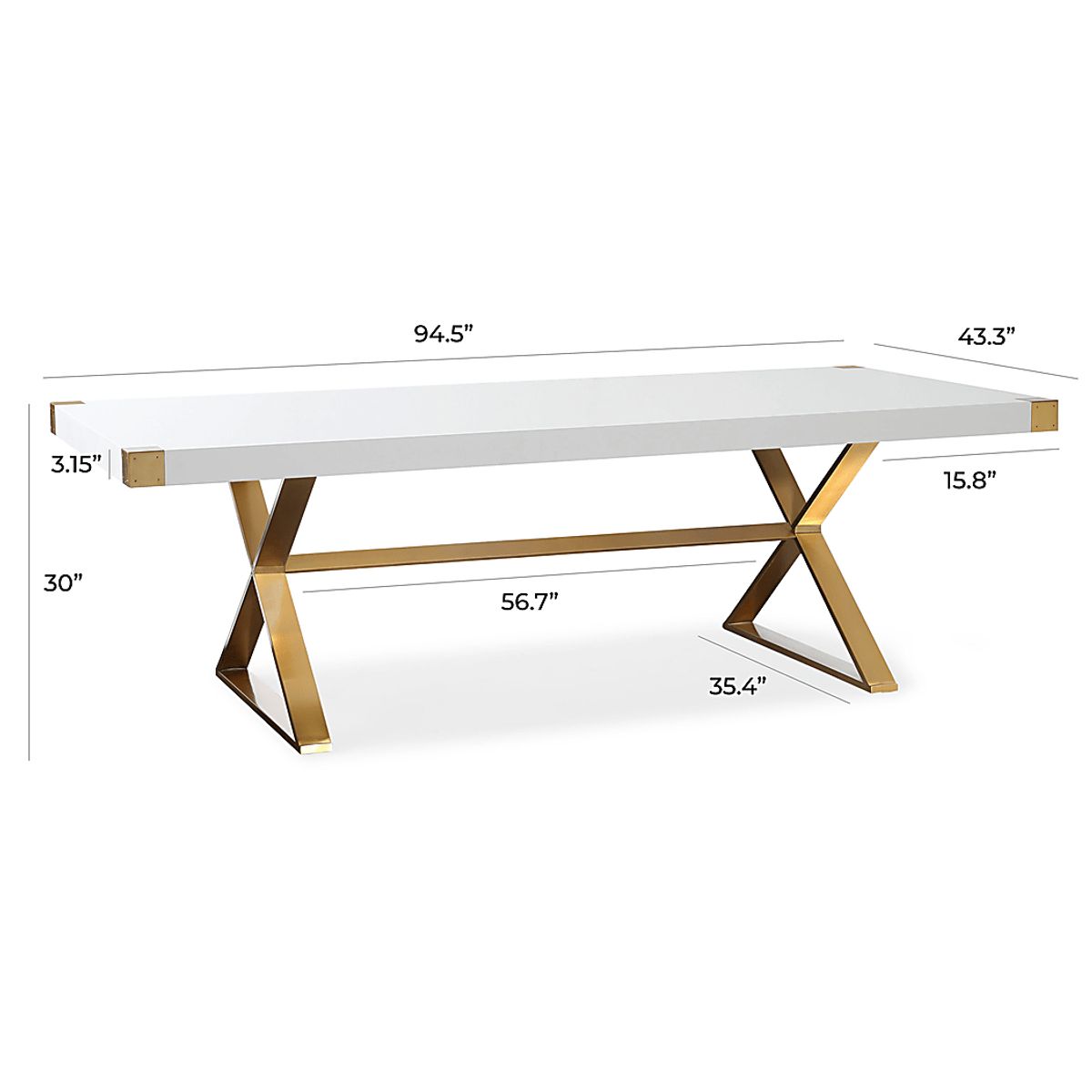 Acadamie White Colors,White Dining Table | Rooms to Go