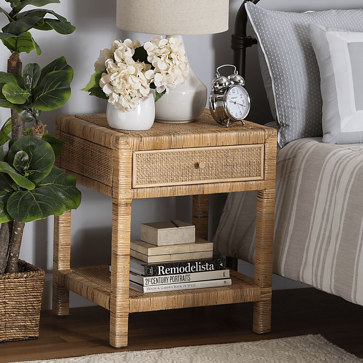 Ackerly Light Wood Fruitwood Brown Nightstand | Rooms to Go