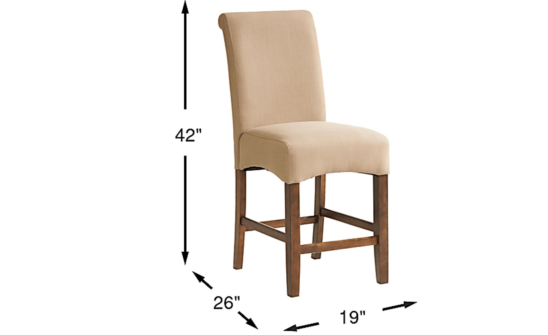 Acorn Cottage Light Brown Wood Counter Height Stool | Rooms to Go