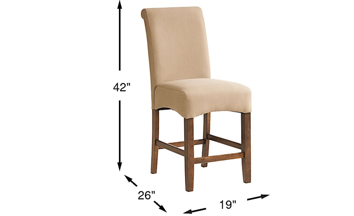 Acorn Cottage Light Brown Wood Counter Height Stool | Rooms to Go