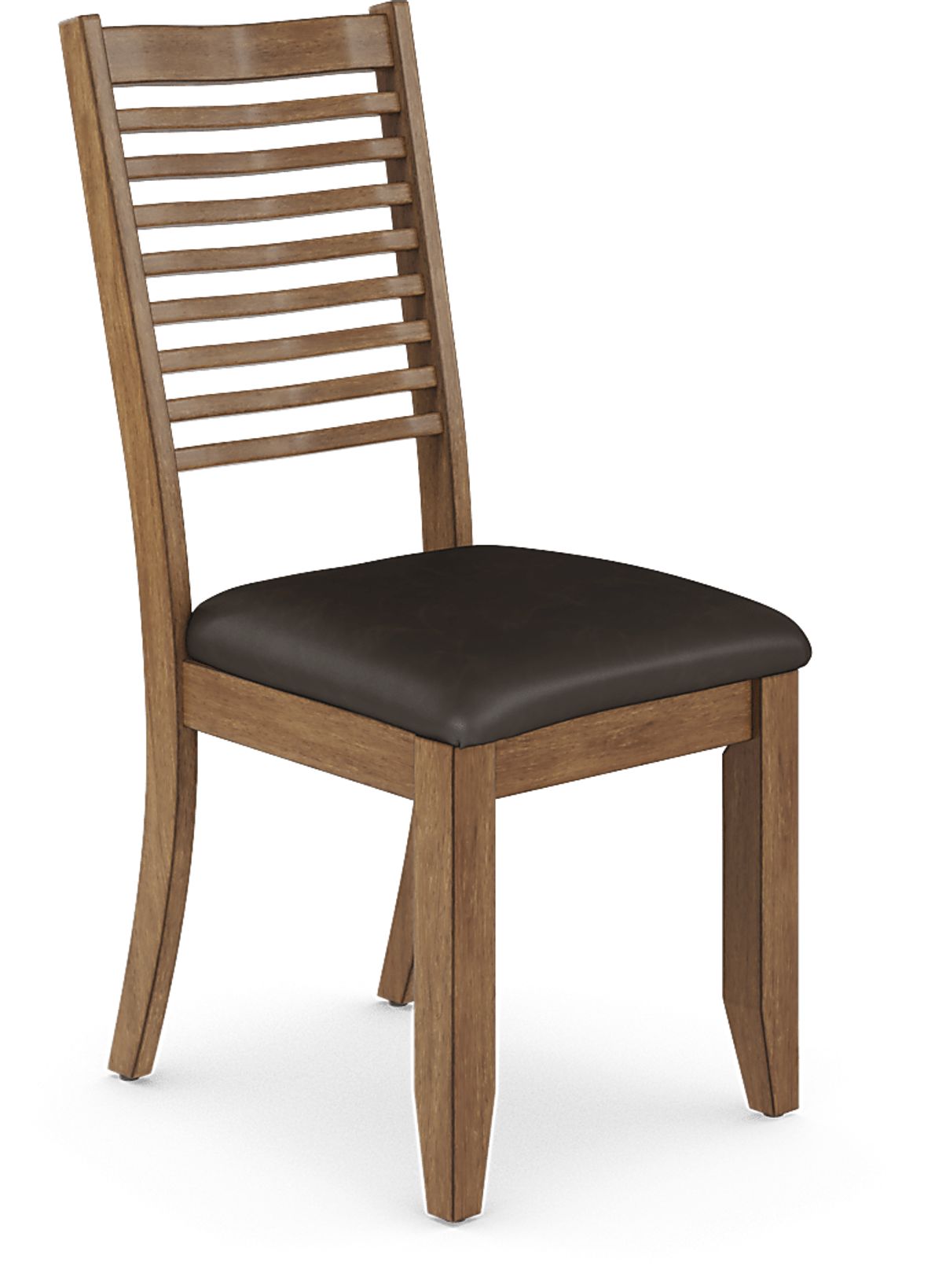 Acorn Cottage Brown Dark Wood Ladder Back Side Chair - Rooms To Go
