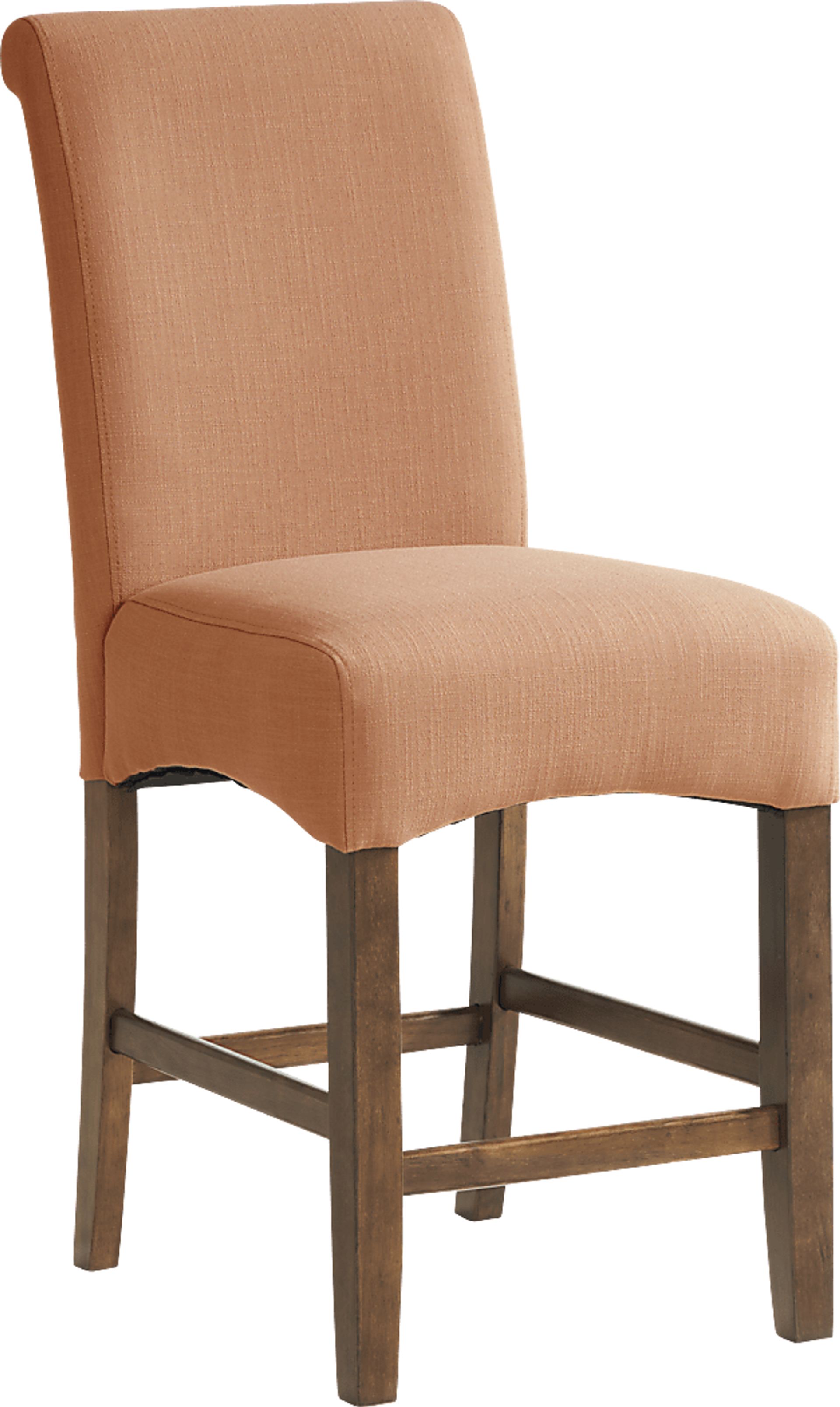 Acorn Cottage Light Brown Wood Orange Orange,Red Counter Height Stool ...