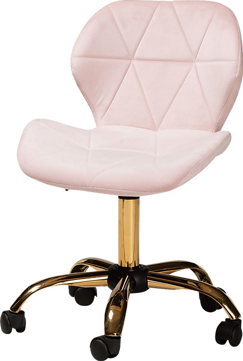 Actaeon Pink Polyester Fabric Desk Chair - Rooms To Go