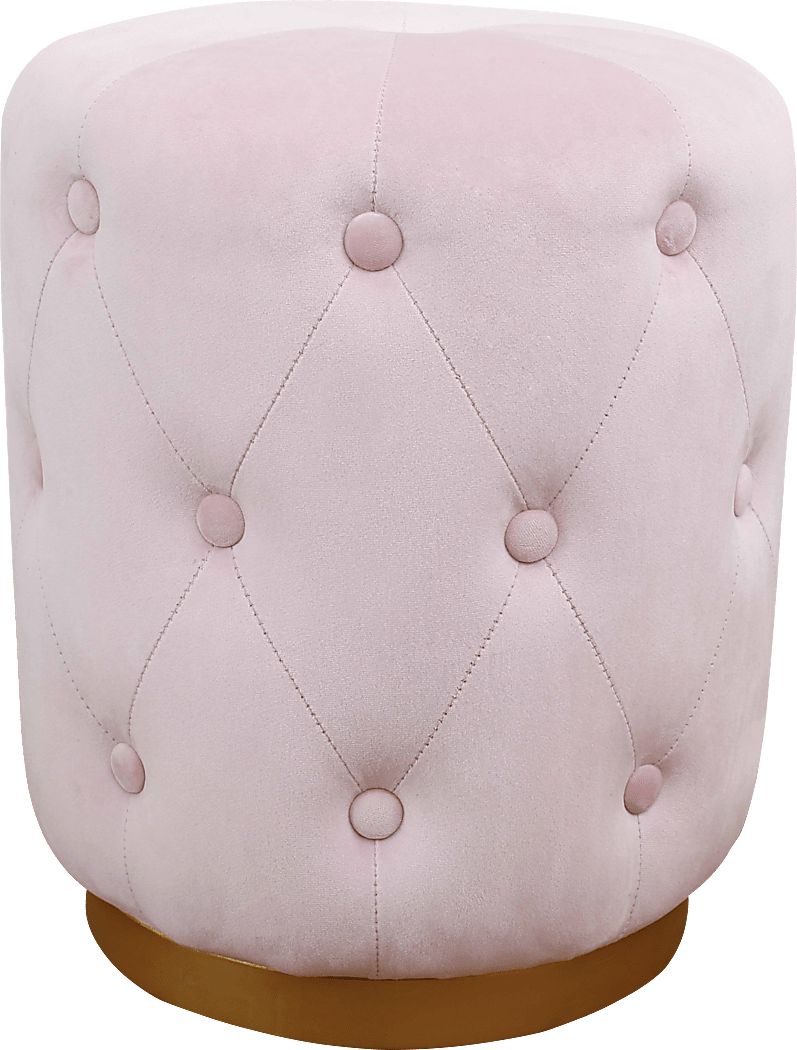 Adairas Pink Blush Accent Stool - Rooms To Go