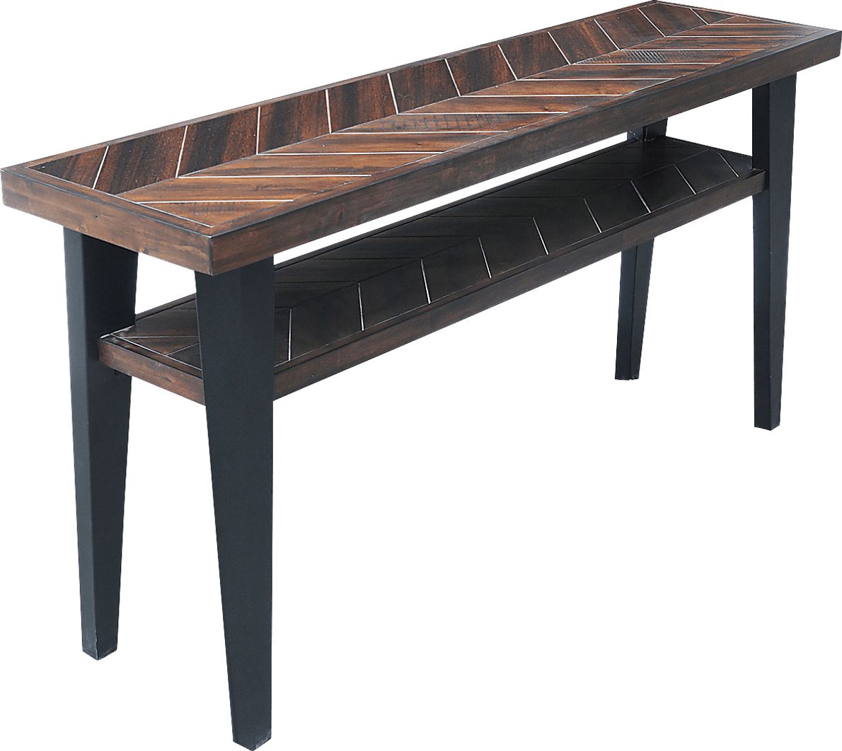 Adaire Brown Dark Wood Console Table - Rooms To Go