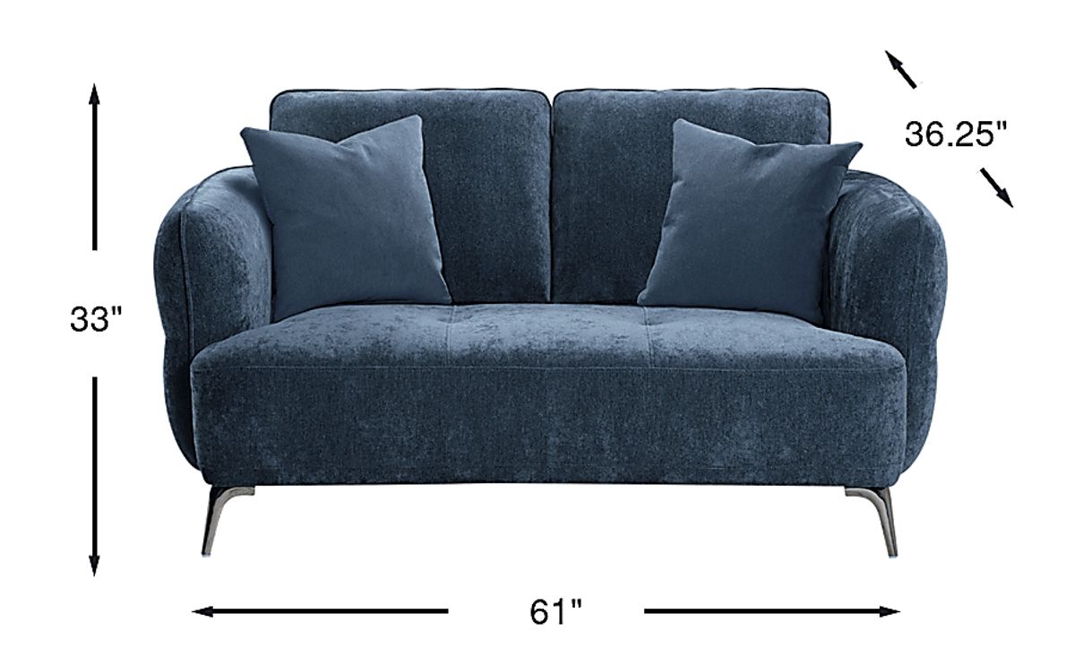 Addison Blue Woven Loveseat | Rooms to Go
