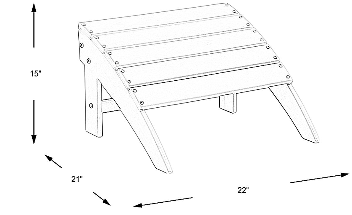 Addy Black Black,Colors Synthetic Fabric Outdoor Footrest | Rooms to Go