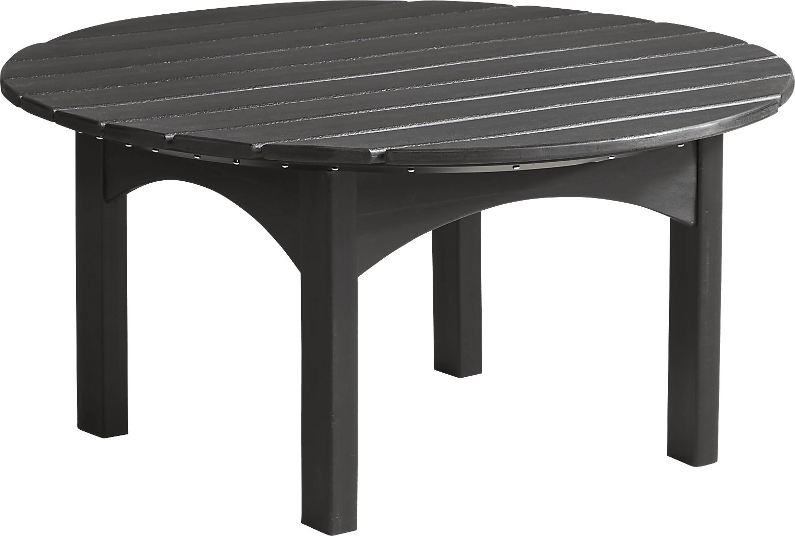 Addy Black Round Outdoor Cocktail Table - Rooms To Go