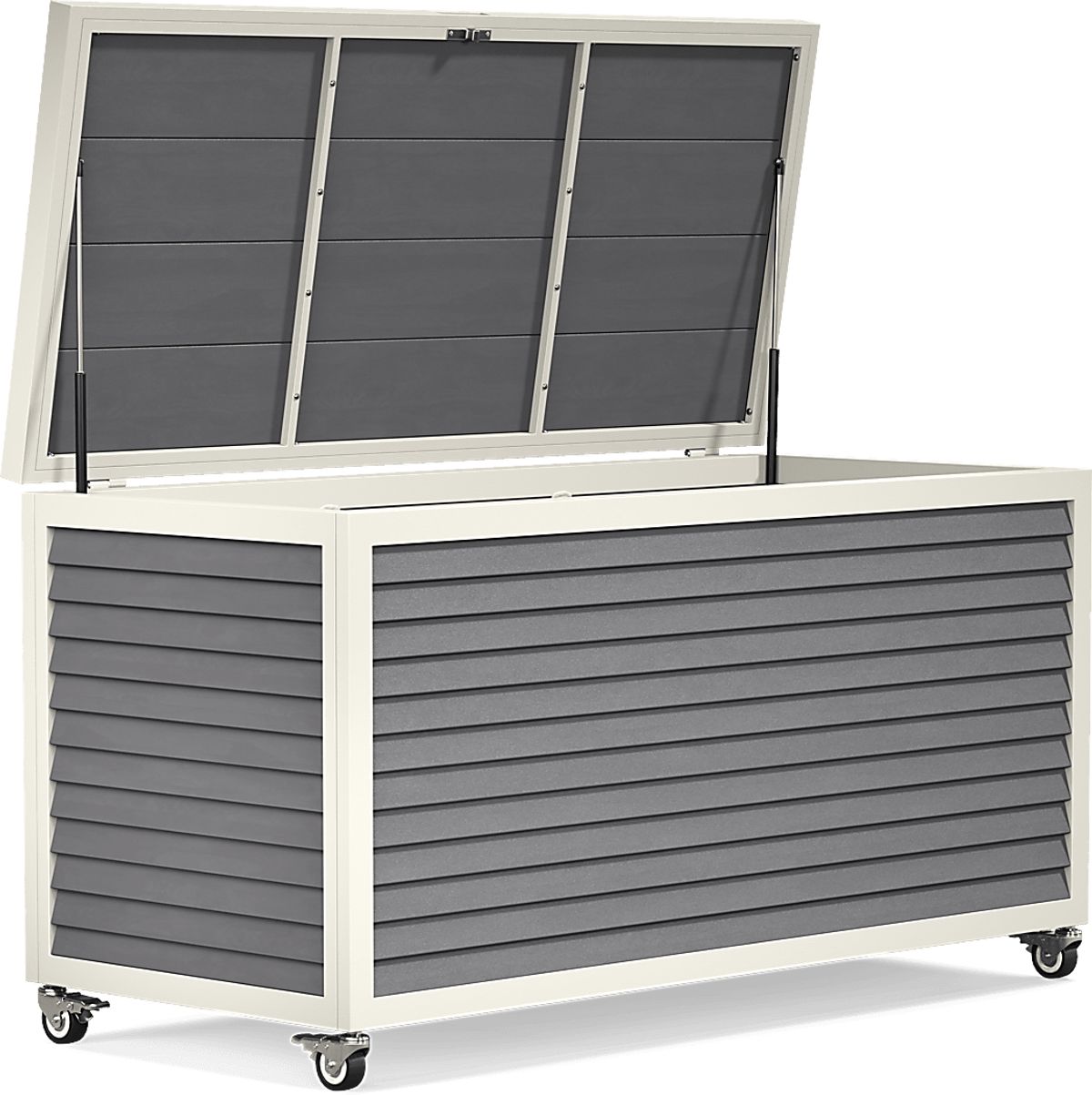 Addy Gray Synthetic Fabric Outdoor Storage Box | Rooms to Go