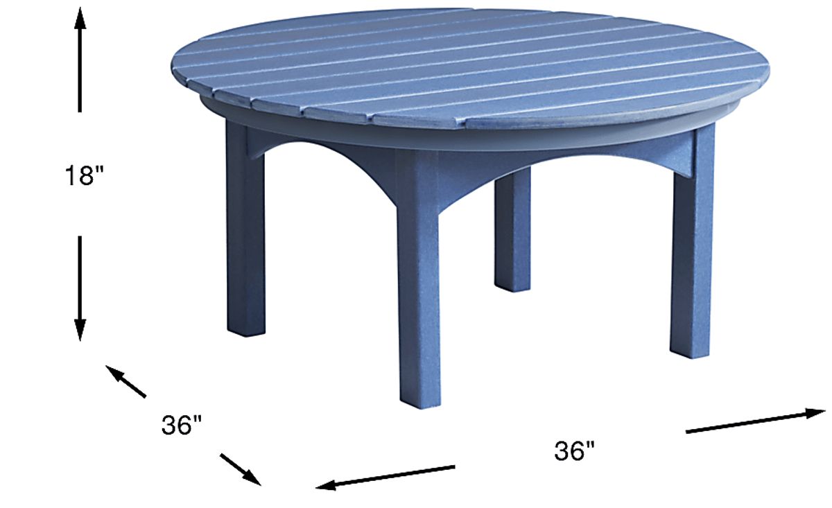 Addy Navy Colors Synthetic Fabric Outdoor Cocktail Table | Rooms to Go