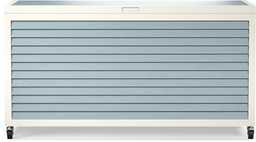 Addy Sky Blue Synthetic Fabric Outdoor Storage Box | Rooms to Go