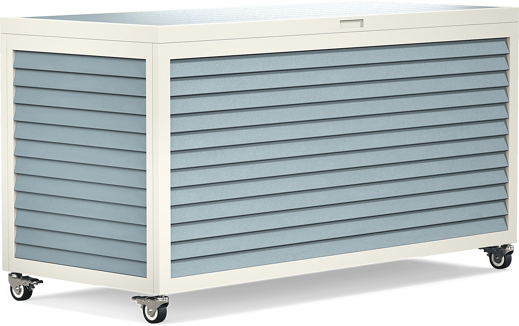 Addy Sky Blue Synthetic Fabric Outdoor Storage Box | Rooms to Go