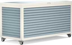 Addy Sky Blue Synthetic Fabric Outdoor Storage Box | Rooms to Go
