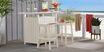 Addy White Colors,White Synthetic Fabric Outdoor Bar Table - Rooms To Go