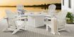 Addy 5 Pc White Colors,White Synthetic Fabric Outdoor Seating Set With ...