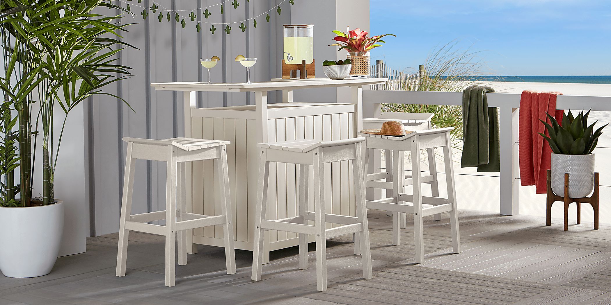 Addy 5 Pc White Colors,White Synthetic Fabric Outdoor Dining Set With ...