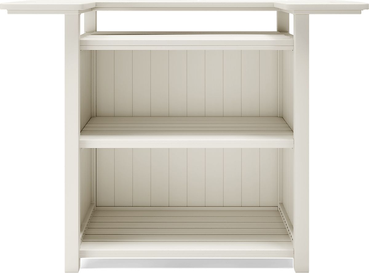 Addy White Colors,White Synthetic Fabric Outdoor Bar Table | Rooms to Go