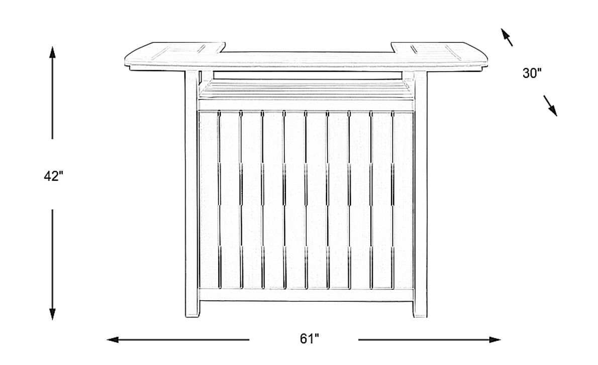Addy White Outdoor Bar Table - Rooms To Go