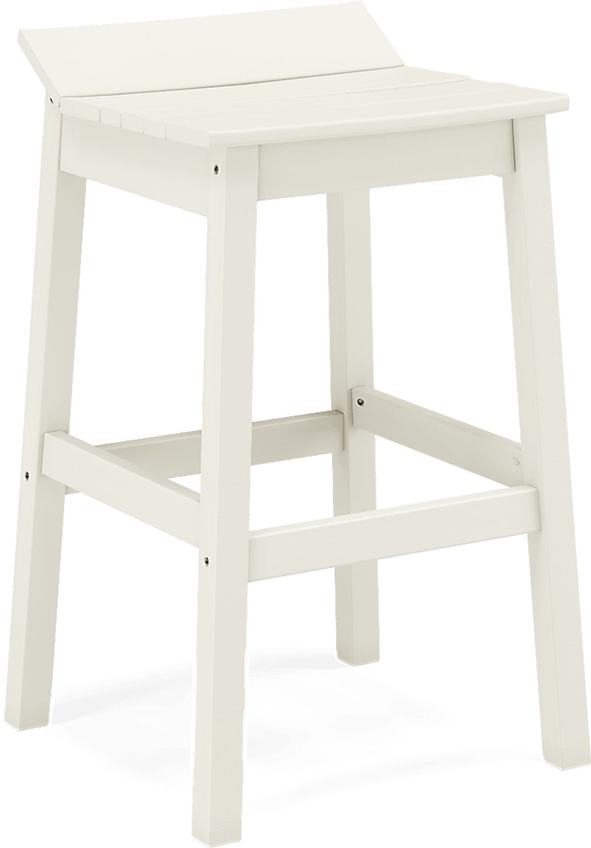 Addy White Synthetic Fabric Outdoor Barstool | Rooms to Go