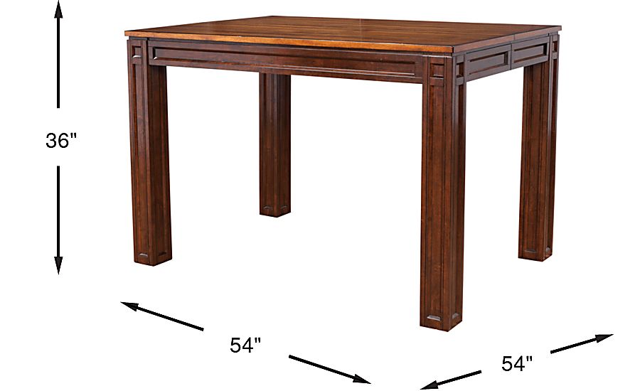 Adelson Chocolate Square Counter Height Dining Table - Rooms To Go