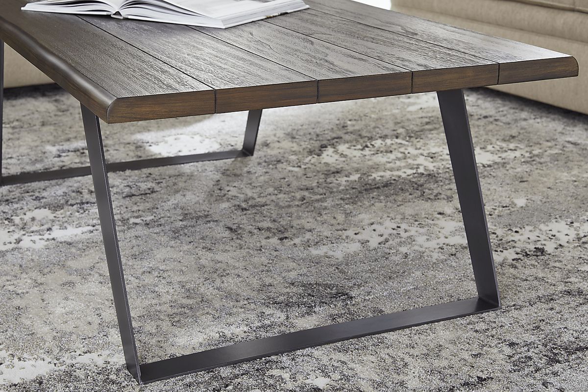 Aden Dark Brown Wood Cocktail Table | Rooms to Go